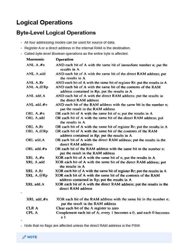 MC M2-Logical Operations | PDF