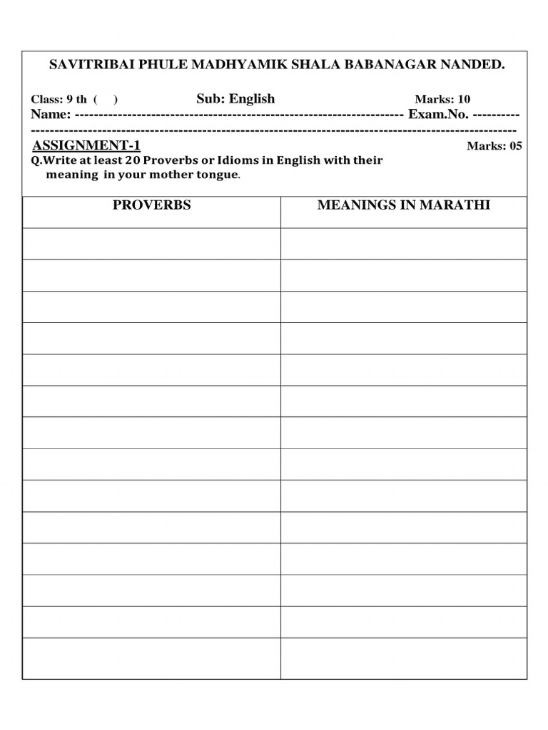 Assignment Eng.9th | PDF