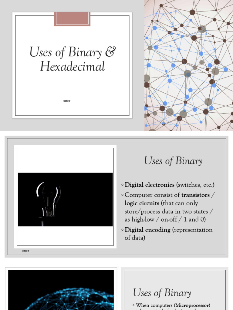 USES OF BINARY AND HEXADECIMAL | PDF | Internet Protocols | Ip Address