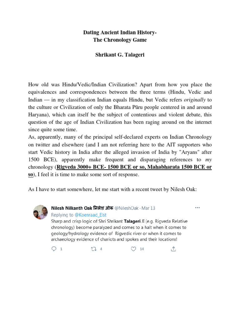 Dating Ancient Indian History The Chrono | PDF | Vedas | Hindu Texts