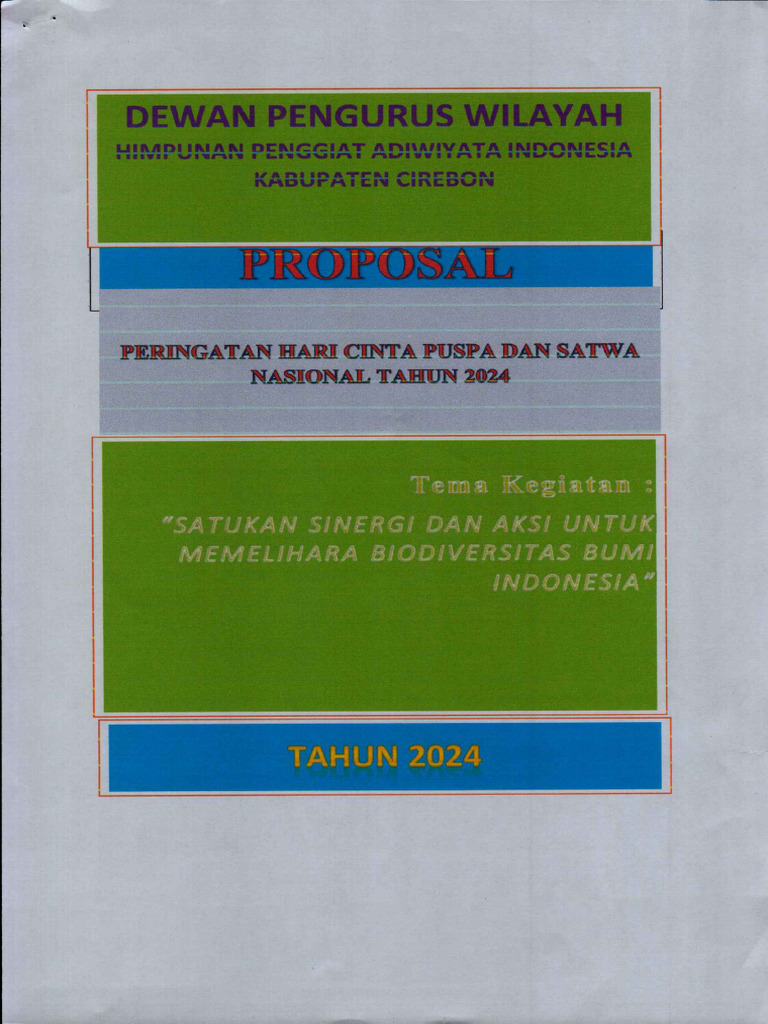 PROPOSAL GREEN CAMP DAN PERINGATAN HCPSN 2024 | PDF