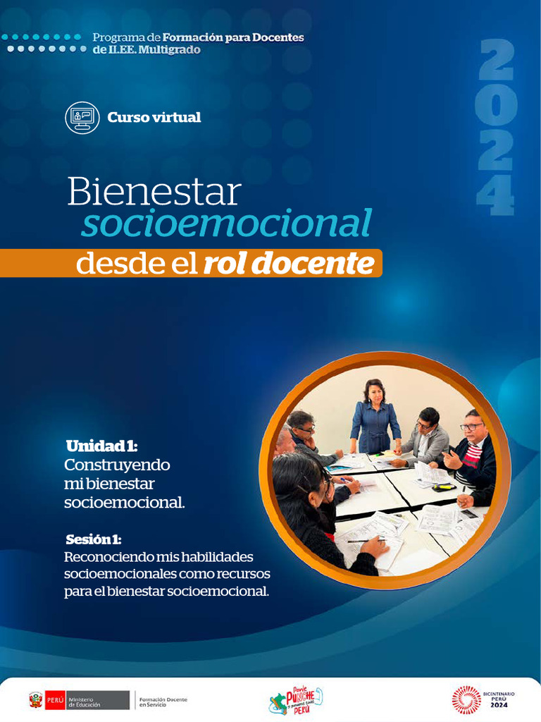 U1s1-Bienestar Socioemocional 2024 | PDF | Las emociones | Maestros