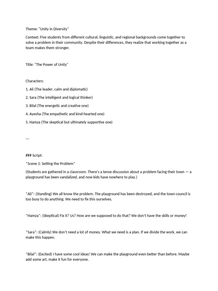 Park Roleplay Script | PDF | Games & Activities