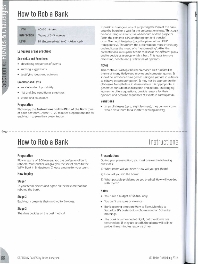 How To Rob A Bank | PDF | Linguistics | Human Communication