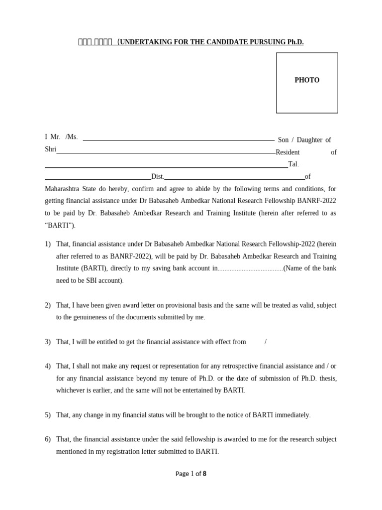 Undertaking 2022 Final | PDF | Doctor Of Philosophy | Thesis