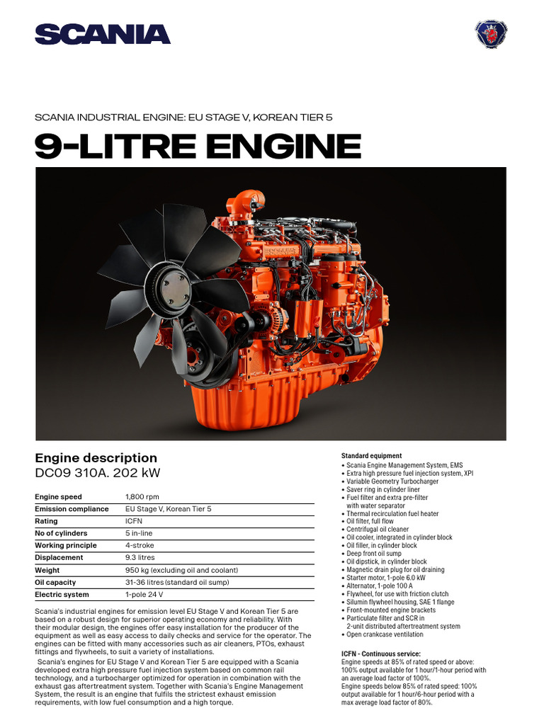 DC09-310A - 202kW - ATS Scania | PDF | Exhaust Gas | Engines