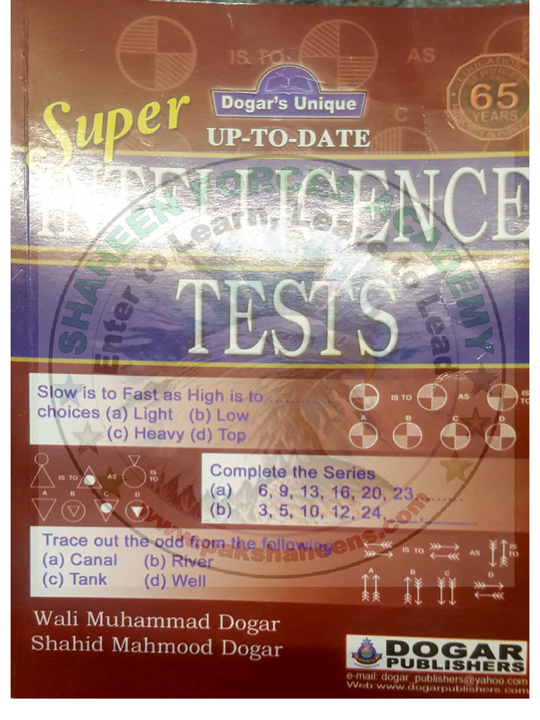 Dogar Intelligence Test Book PDF | PDF