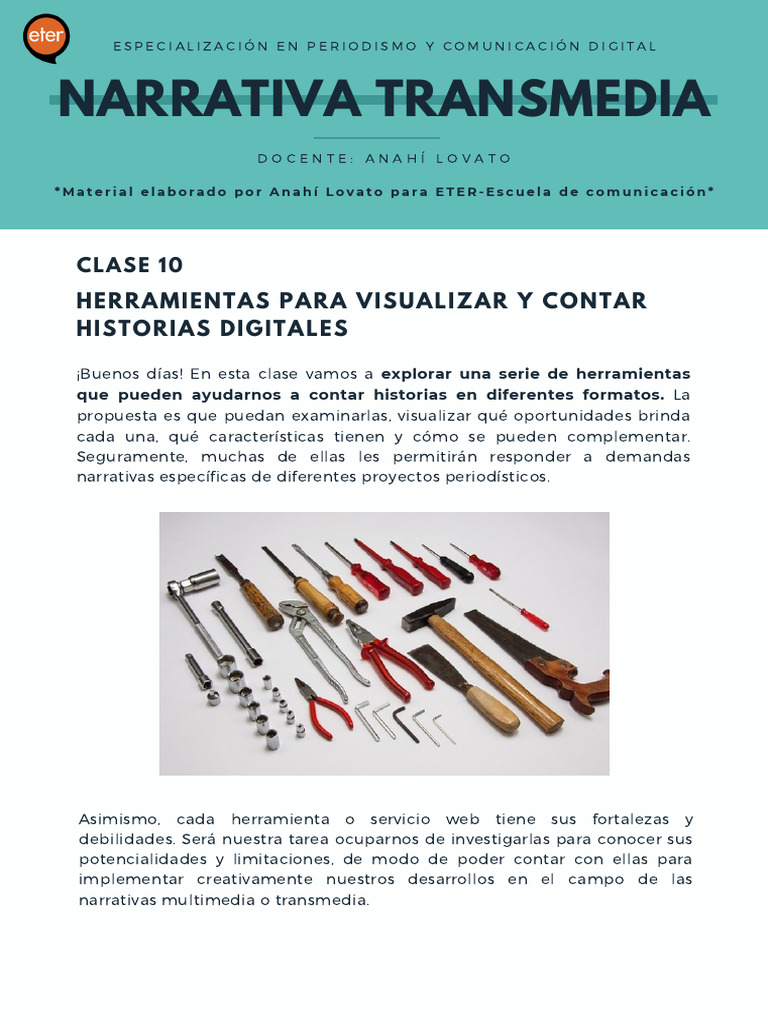 Herramientas para Visualizar y Contar Historias Digitales | PDF ...