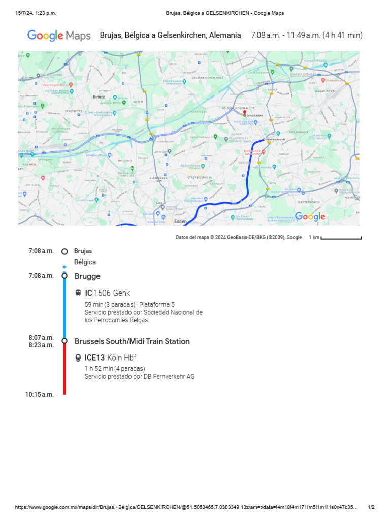 Brujas a GELSENKIRCHEN - Google Maps | PDF