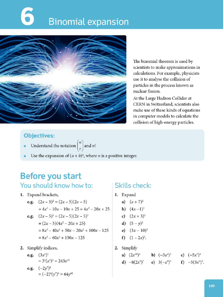 6. Pure Math1-As & a Level (Binomial) | PDF