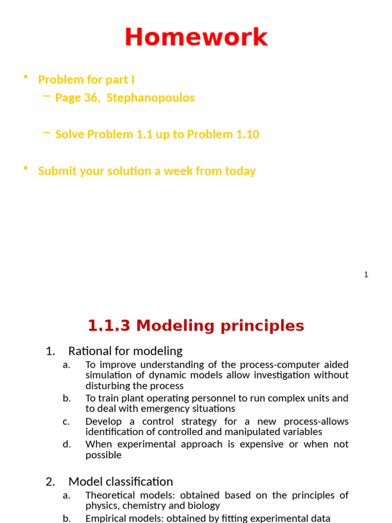 Lecture 5 | PDF | Mathematical Model | Equations