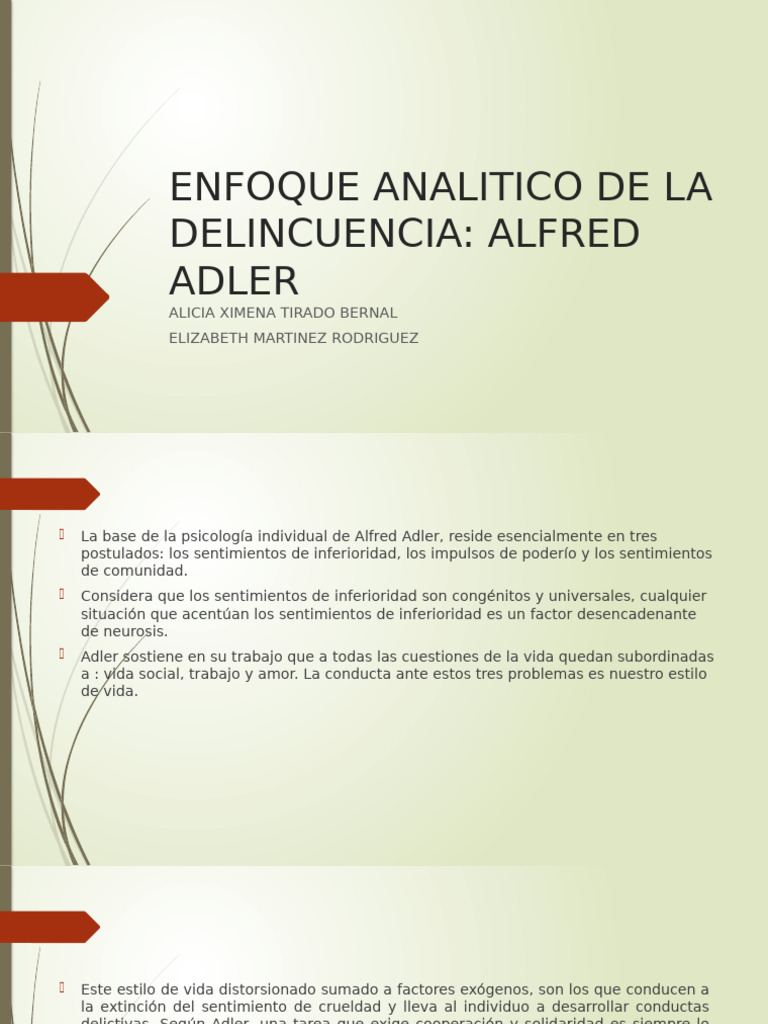 Alfred Adler | PDF | Relaciones personales, crianza y desarrollo ...