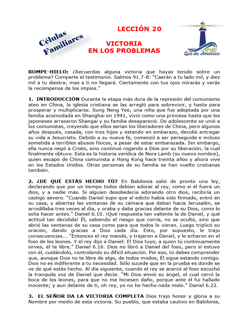 LECCIÓN 20 | PDF | Dios