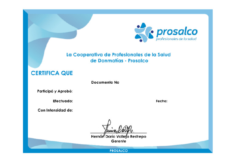 Certificado Programa de Tecnovigilancia - 1038771042 | PDF