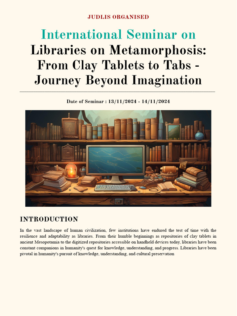 International Seminar On Libraries On Metamorphosis - From Clay Tablets ...