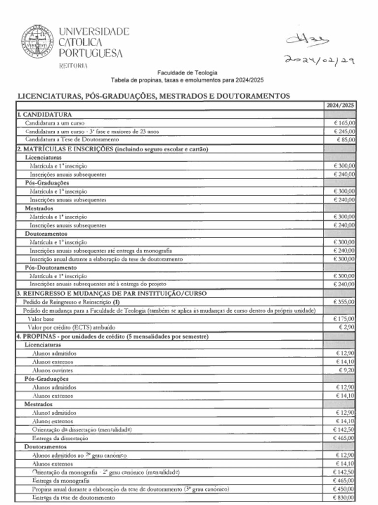 2024-2025-ft-tabela-de-propinas | PDF