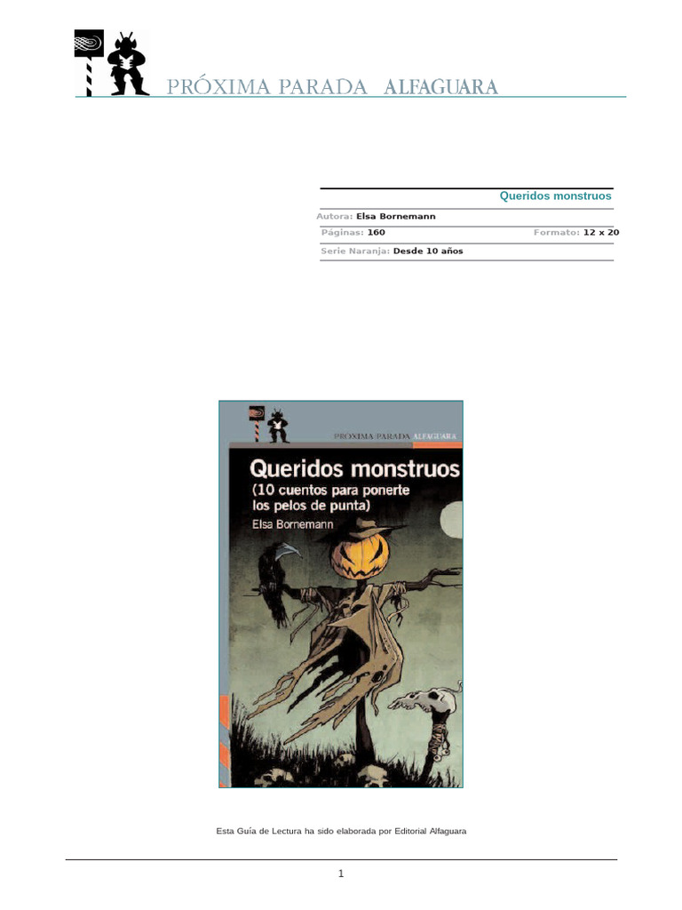 Actividades Queridos Monstruos | PDF | Lengua española | Diccionario