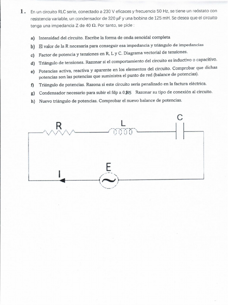 RLC Serie Probl Resuelto | PDF