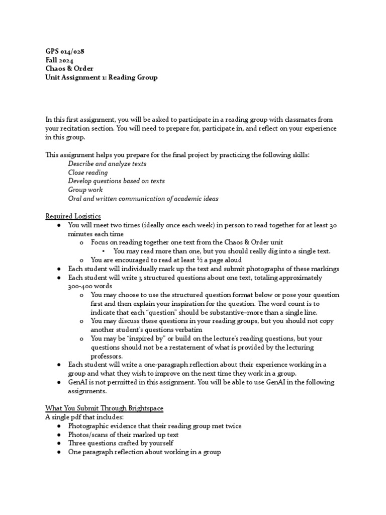 GPS Unit 1 Assignment Sheet | PDF | Frankenstein | Cognition
