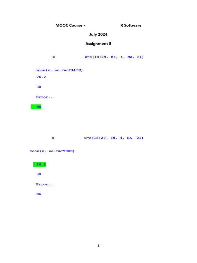 Assignment5_L18-L21 | PDF | R (Programming Language) | Computer Programming