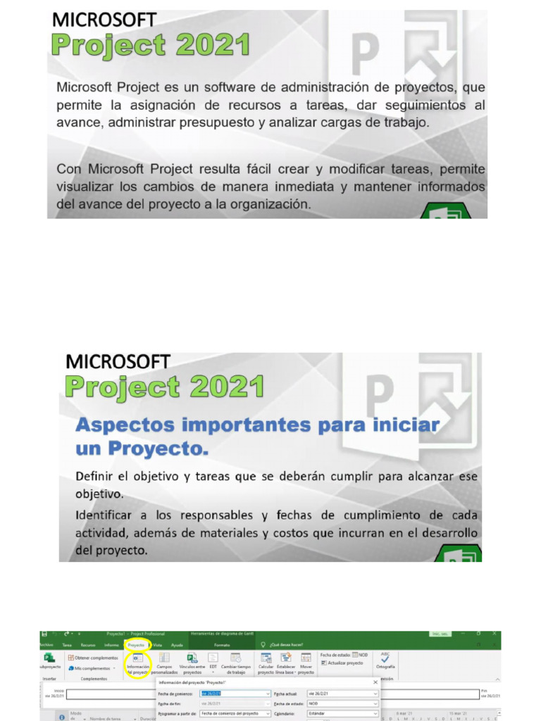 Curso MS Project PT1 | PDF | Calendario