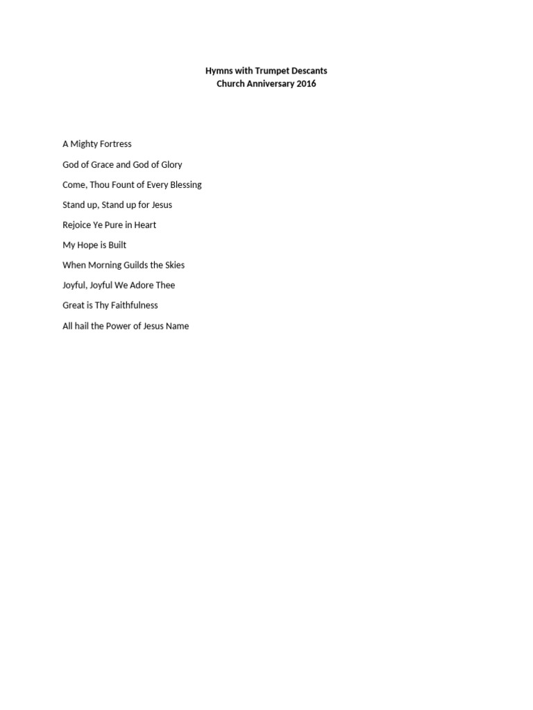 Hymns With Trumpet Descants | PDF | Religion & Spirituality