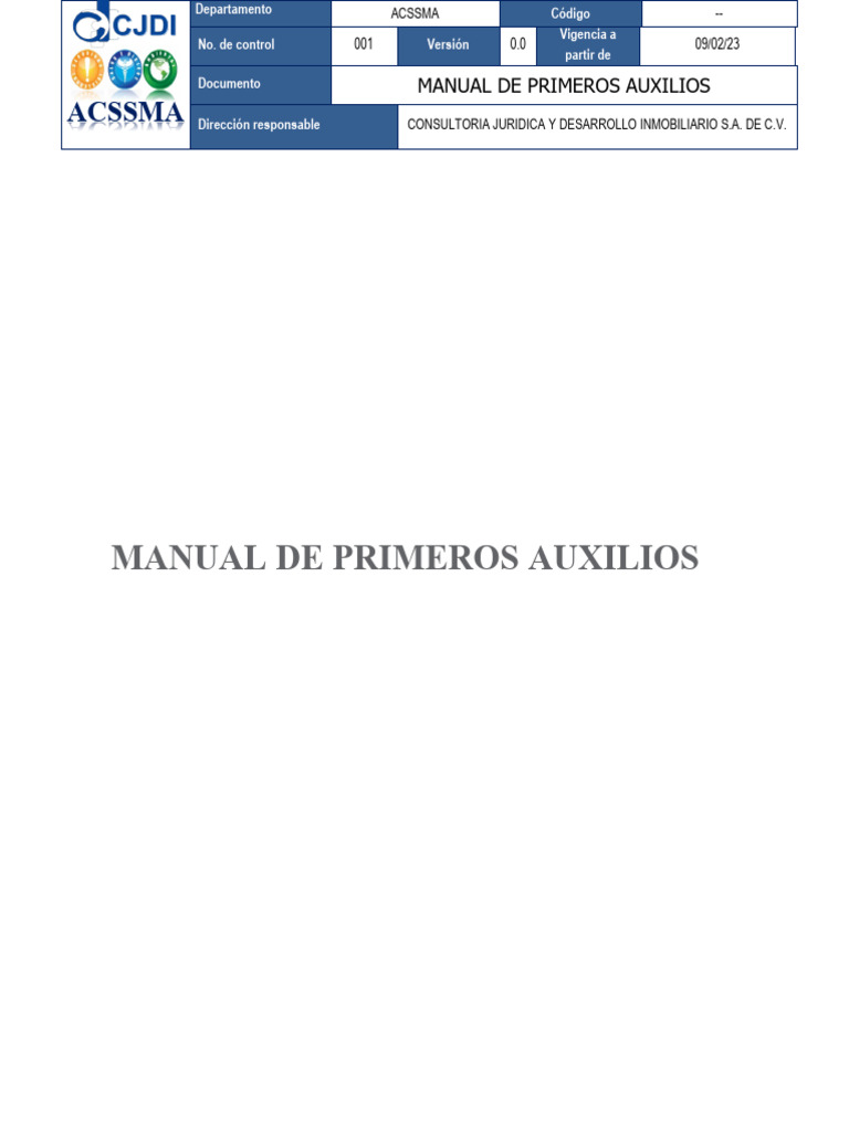 Manual de Primeros Auxilios | PDF | Legumbres | Primeros auxilios