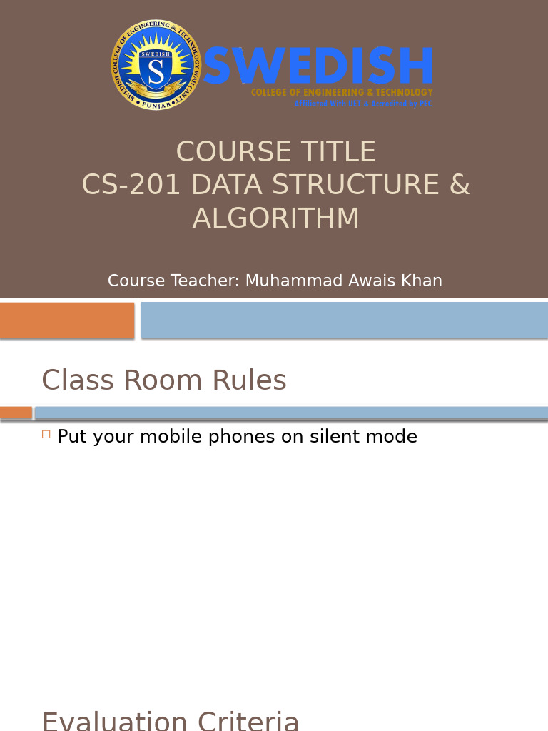 Data Structure Lecture 1 | PDF | Data Structure | Data Type Data Structure Lecture 1 | PDF | Data Structure | Data Type