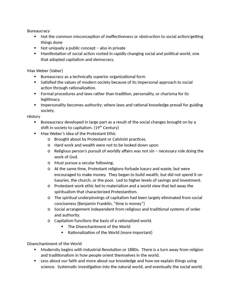 PADM 7910 - Module 1 Lecture Notes | PDF | Rationality | Bureaucracy PADM 7910 - Module 1 Lecture Notes | PDF | Rationality | Bureaucracy