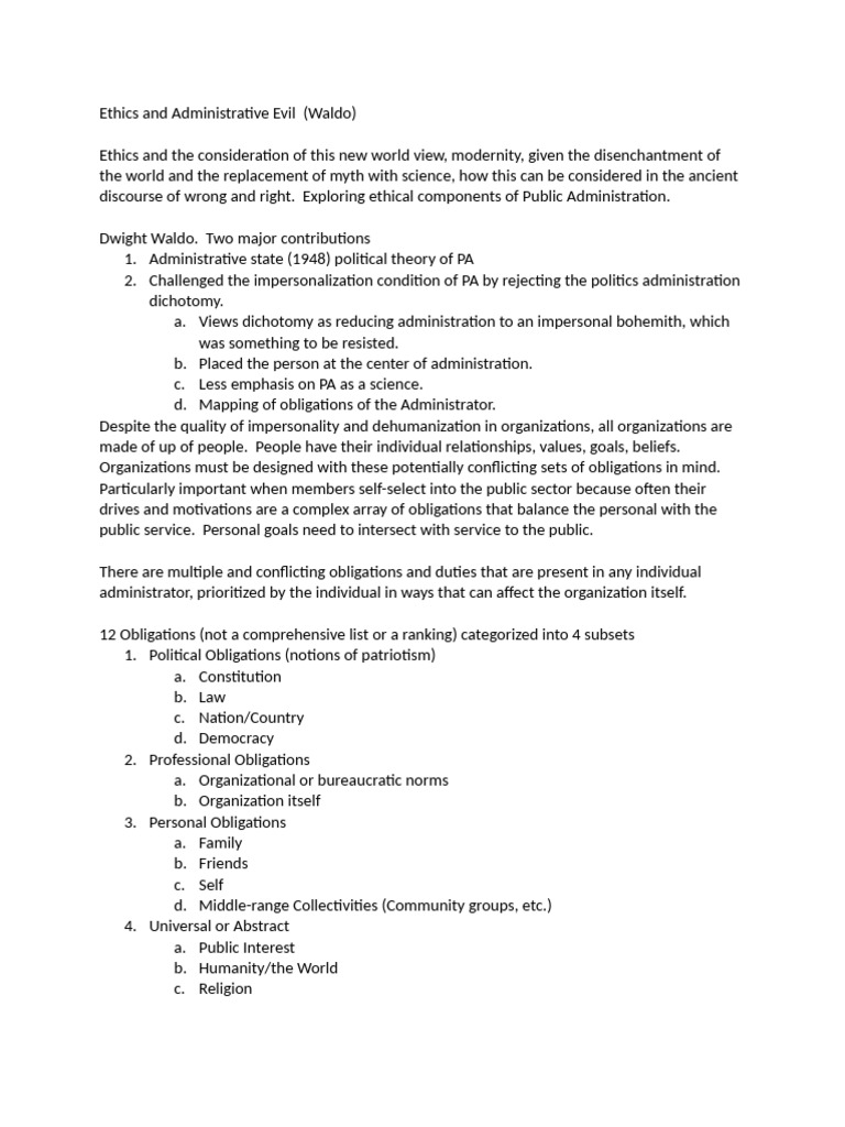 Module 2 - PADM 7910 - Lecture Notes | PDF | Rationality | Adolf Eichmann