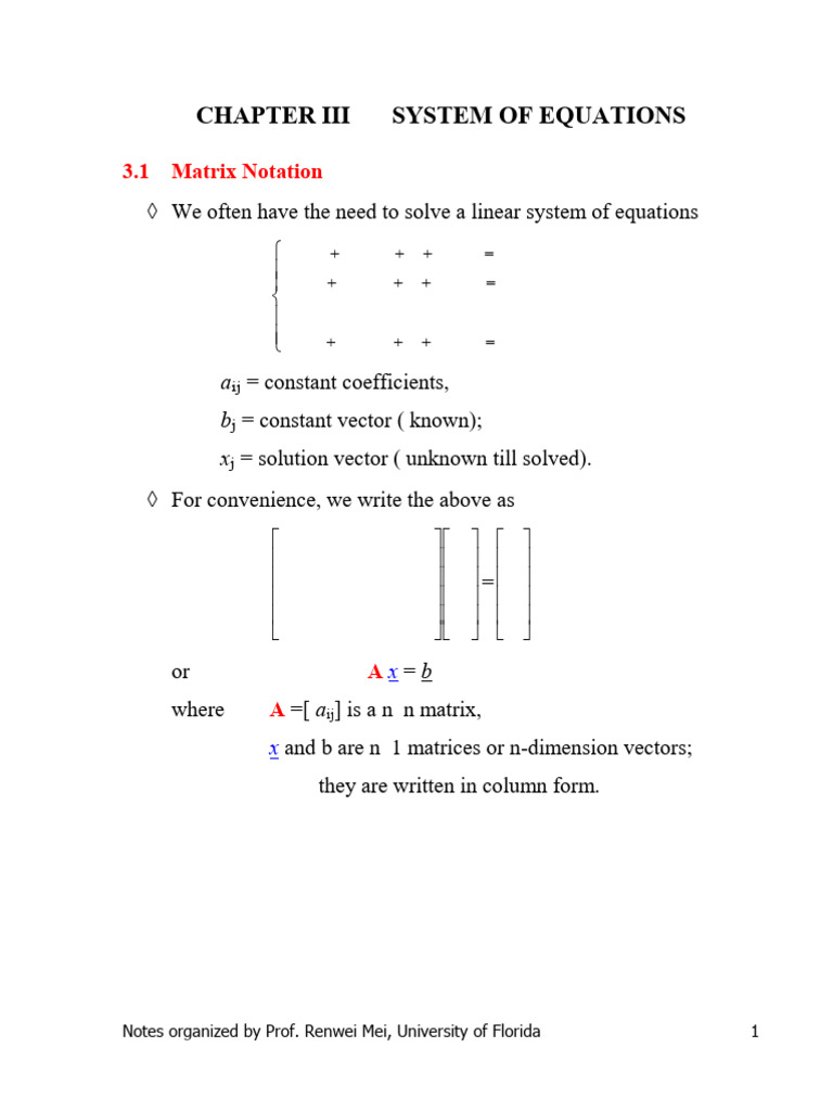 Chapter 3 System of Equations | PDF | Matrix (Mathematics) | Applied ...