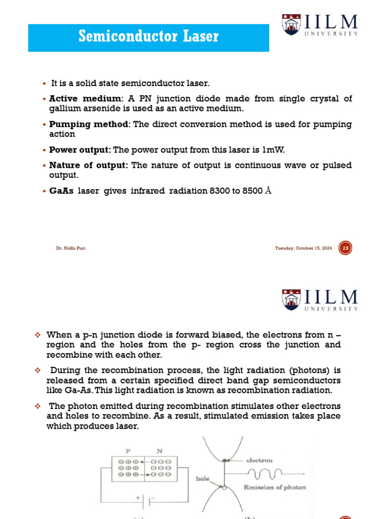 Semiconductor Laser | PDF | Laser Diode | Laser