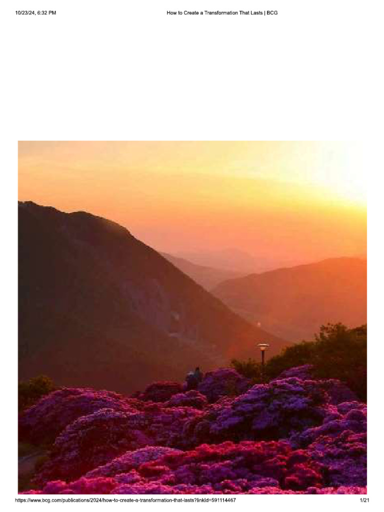 BCG On Transformation - EXCELLENT | PDF