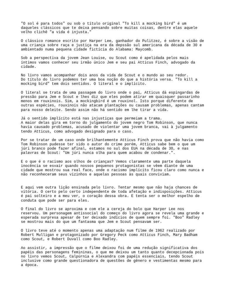 quot - O Sol Ã© para Todos" Ou Sob o Tã - Tulo Original " - To Kill ...