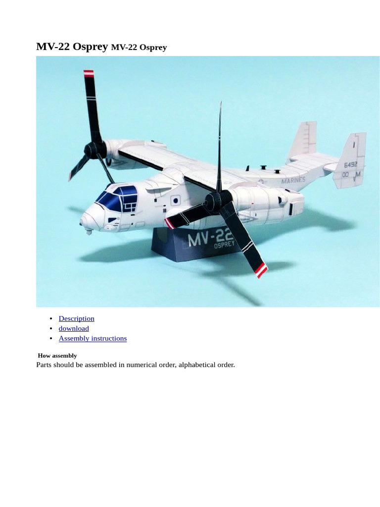m22 Osprey Instructions | PDF