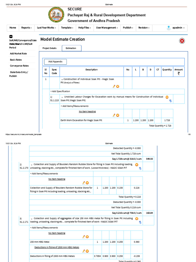 Construction Of Individual Soak Pit Magic Soak Pit Estimate And