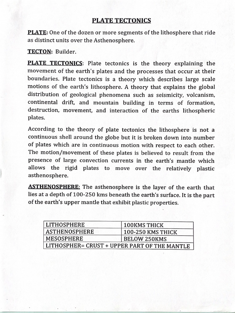Plate tectonics XII Geo | PDF