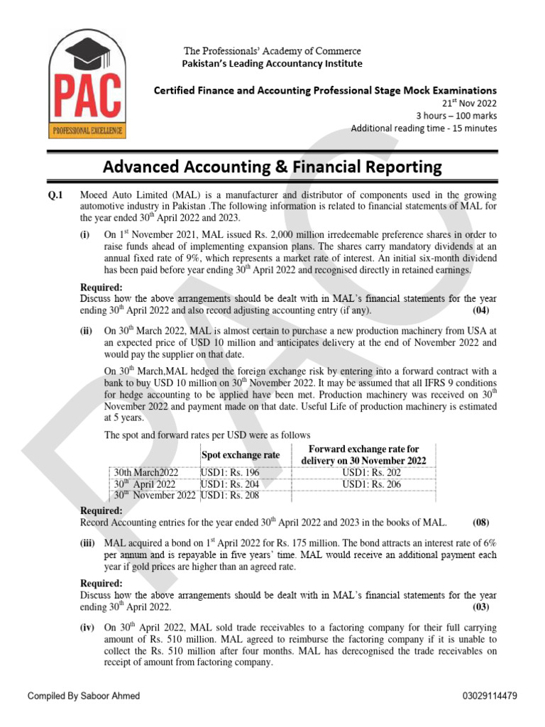 PAC ALL CFAP MOCK QP WITH SOLUTIONS COMPILED BY SABOOR AHMAD (1) .PDF ...