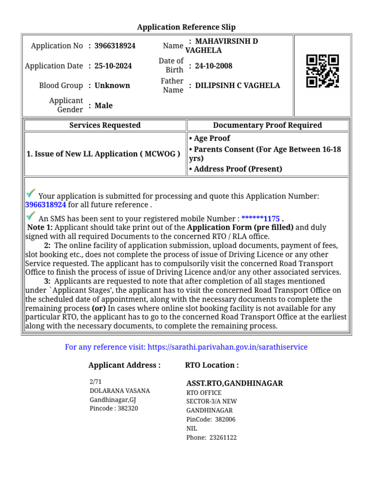 Driving License Application Reference 3966318924 | PDF
