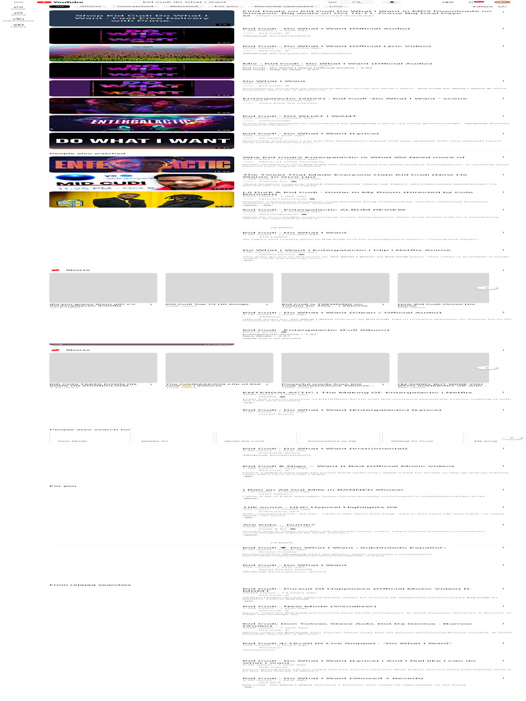 Kid Cudi Do What I Want - YouTube | PDF