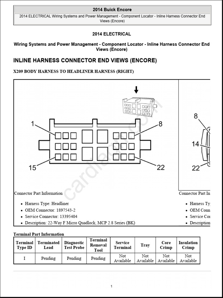 2014 ELECTRICAL Wiring Systems and Power Management - Component Locator ...