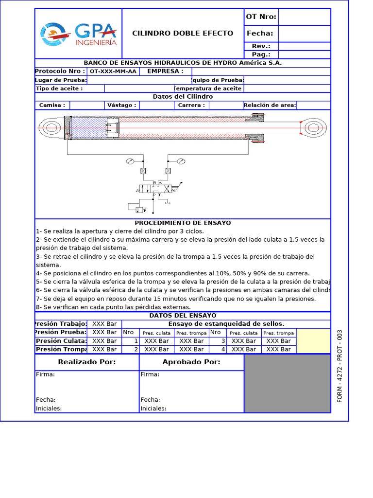 Protocolo Cilindro Doble Efecto | PDF