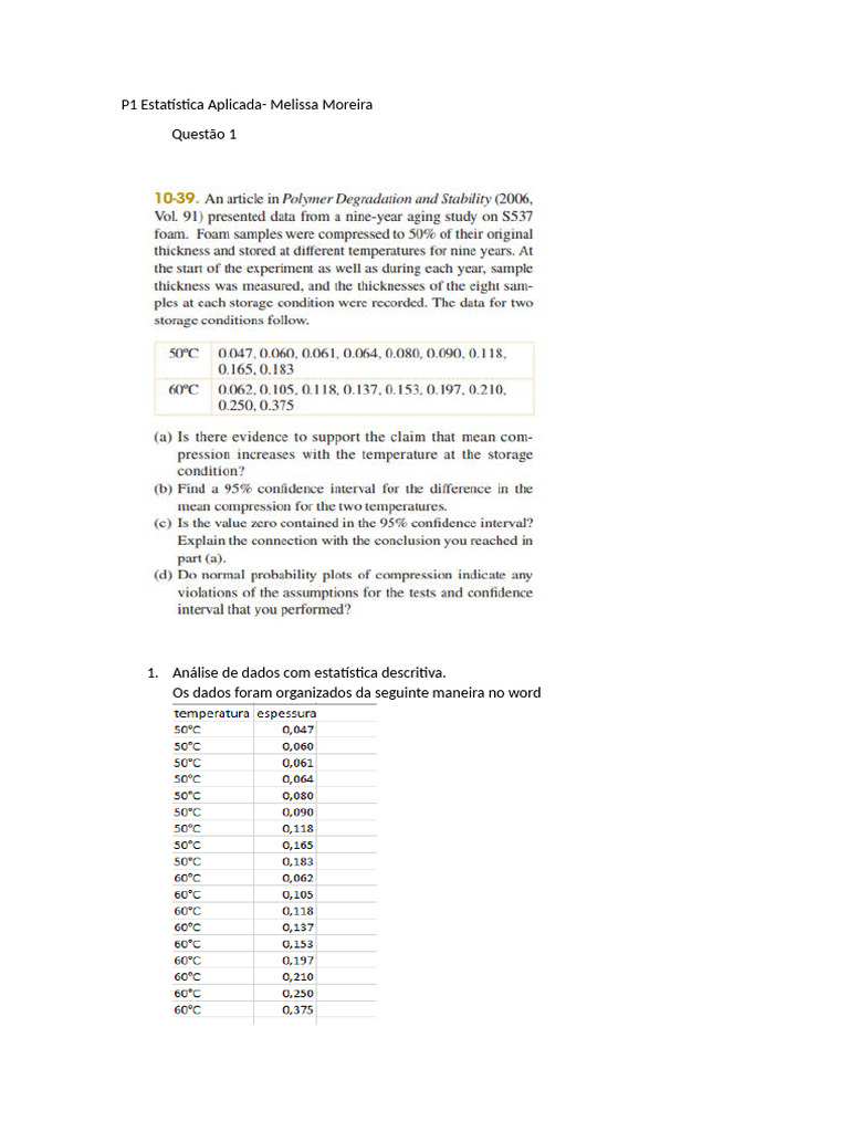 Análise Estatística com Jamovi e Excel | PDF | Estatísticas | Análise ...