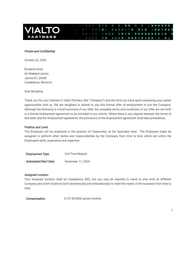 Global Offer Letter 2024-10-22 | PDF | Employment | Background Check