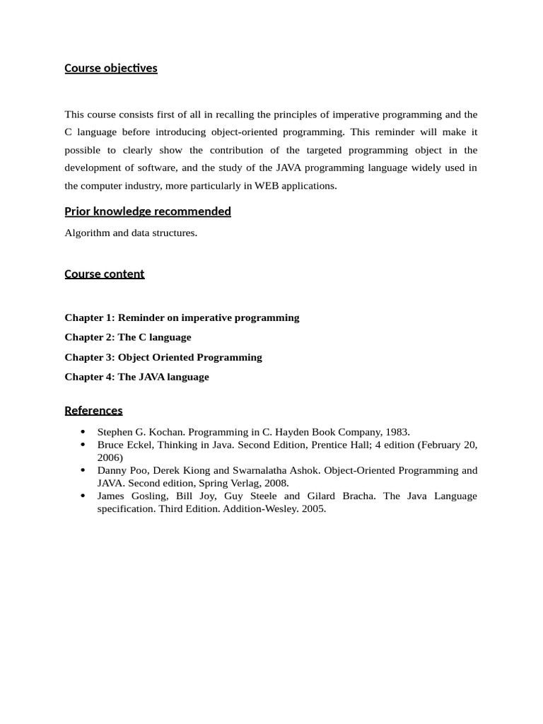 Intro to C and Java Programming | PDF