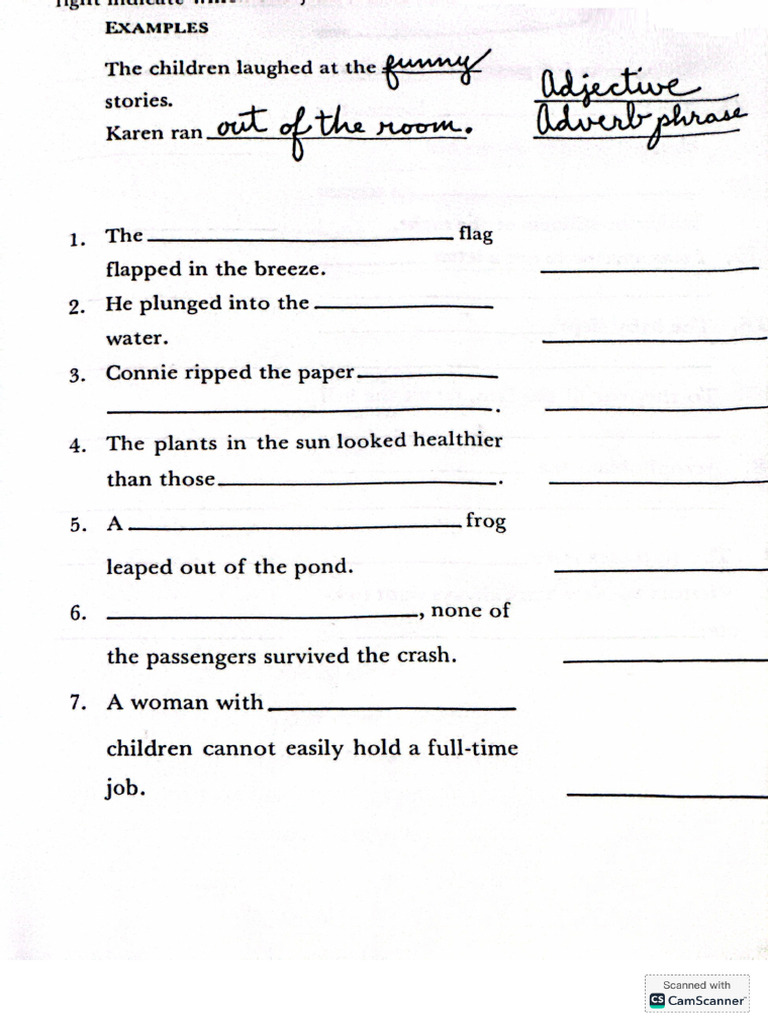 Supplying adjectival and adverbial | PDF Supplying adjectival and adverbial | PDF