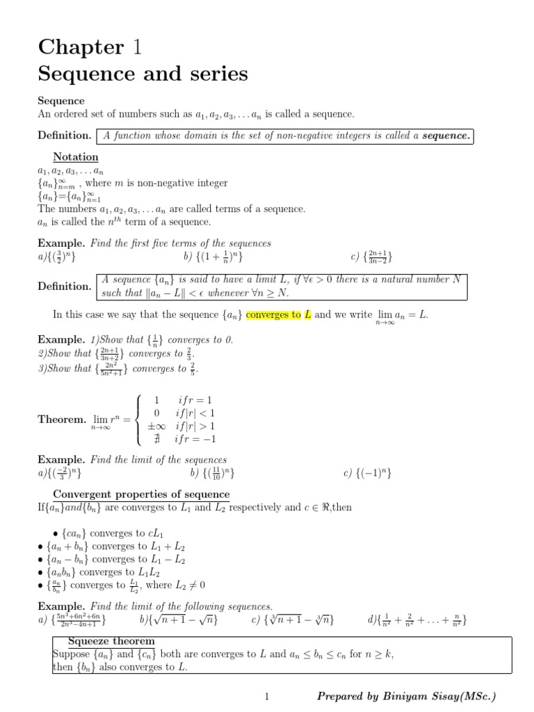 APP-II NOTE | PDF | Power Series | Sequence