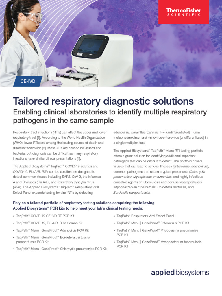 Taqpath Menu Respiratory Ceivd Brochure | PDF | Real Time Polymerase ...