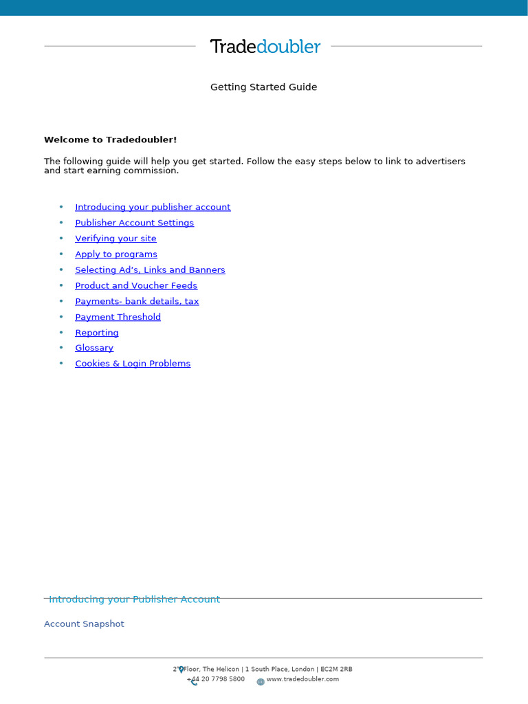 Getting Started Guide UK Update | PDF | Websites | Html Element