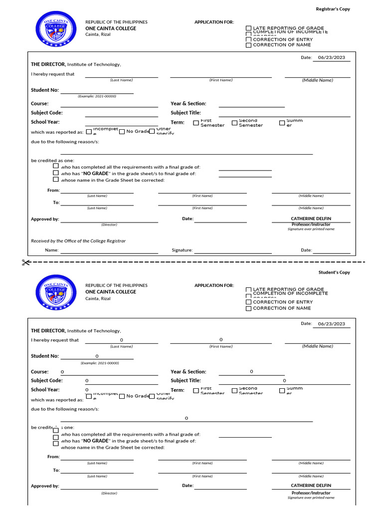 OCC Completion Form v2022 | PDF